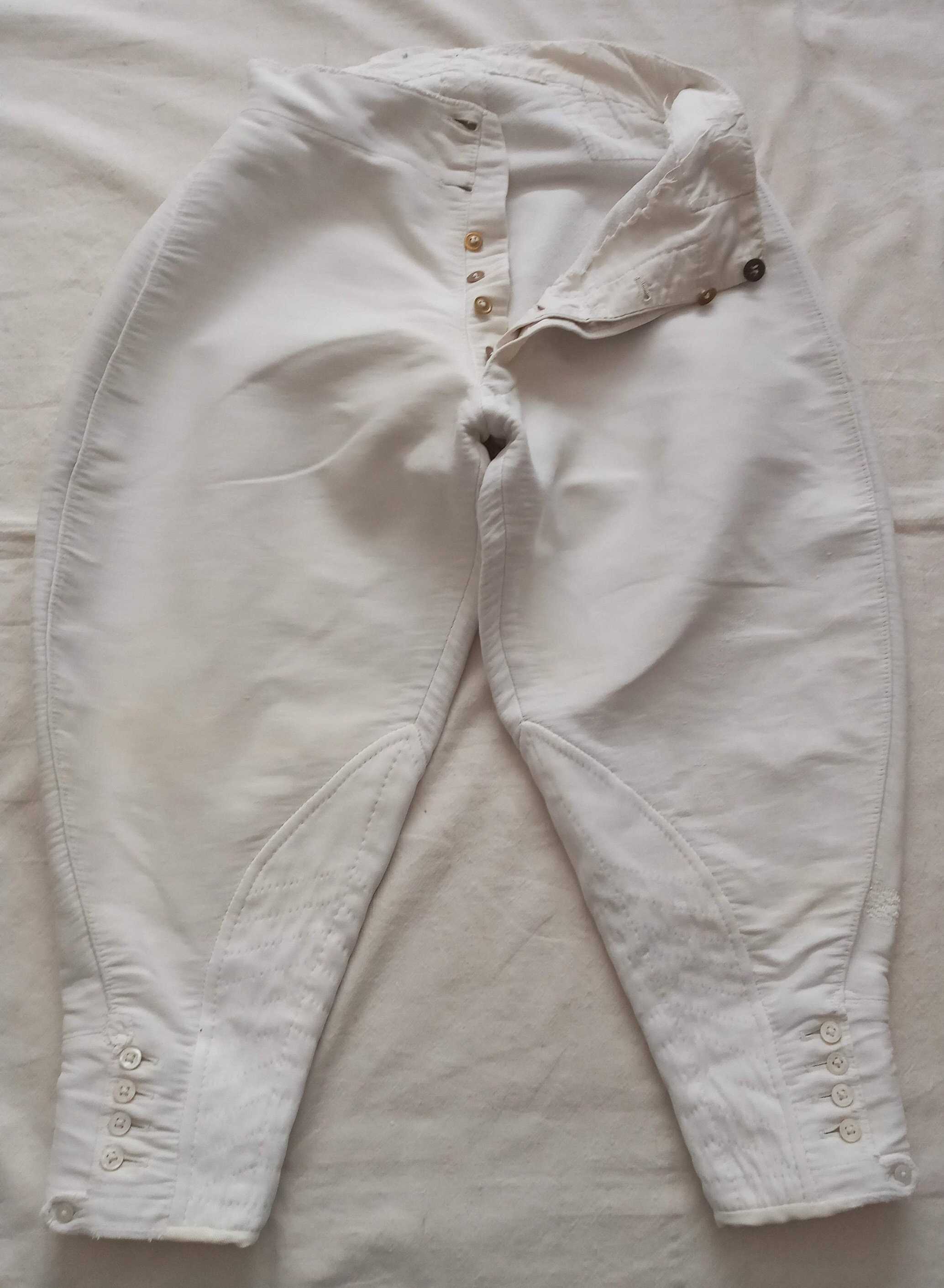 Vintage Edwardian Jodhpurs - Antique Moleskin Riding Breeches - British ...