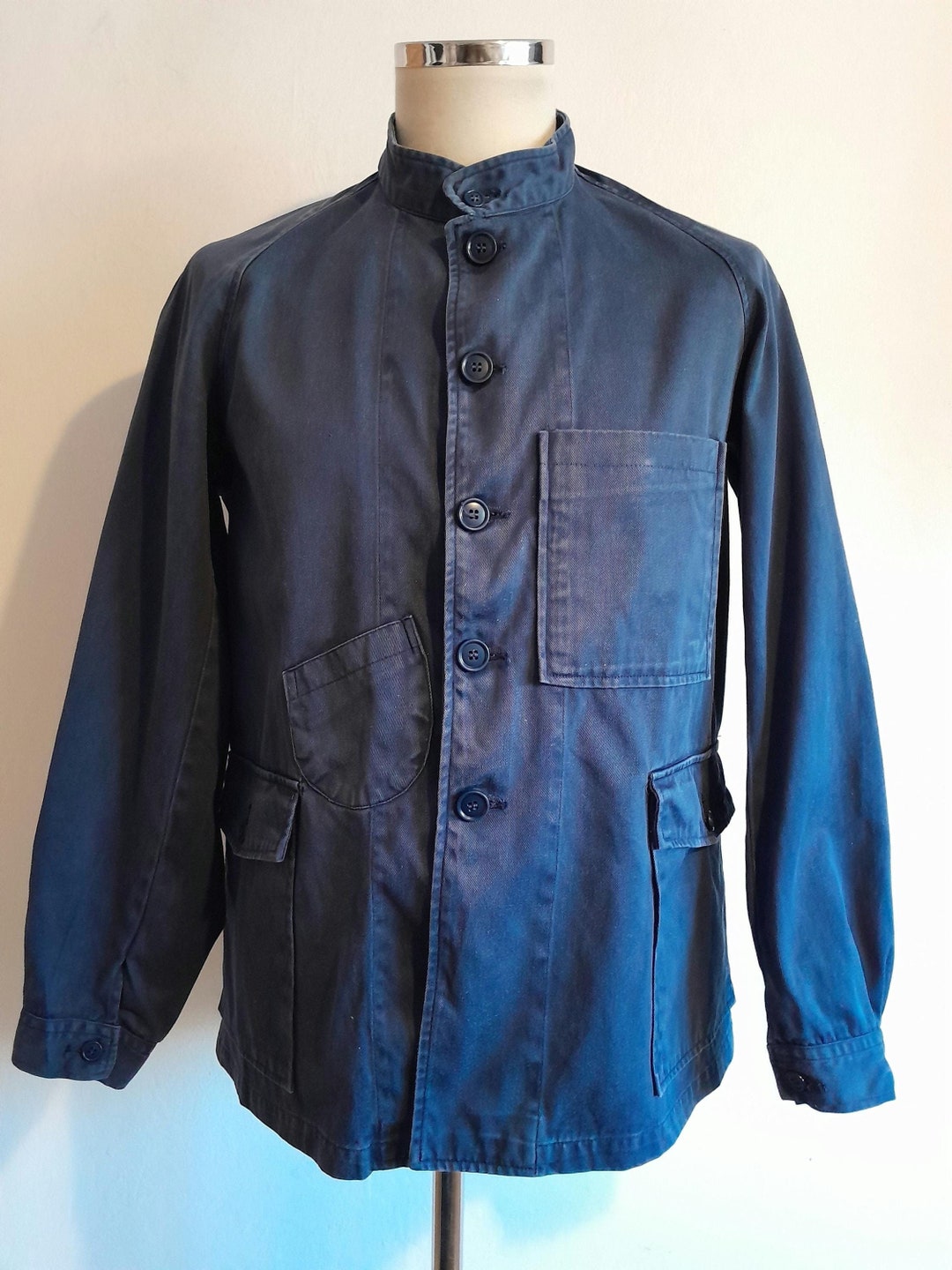 Vintage Japanese Railway Chore Jacket 1970s 70s JNR Blue Workwear ...