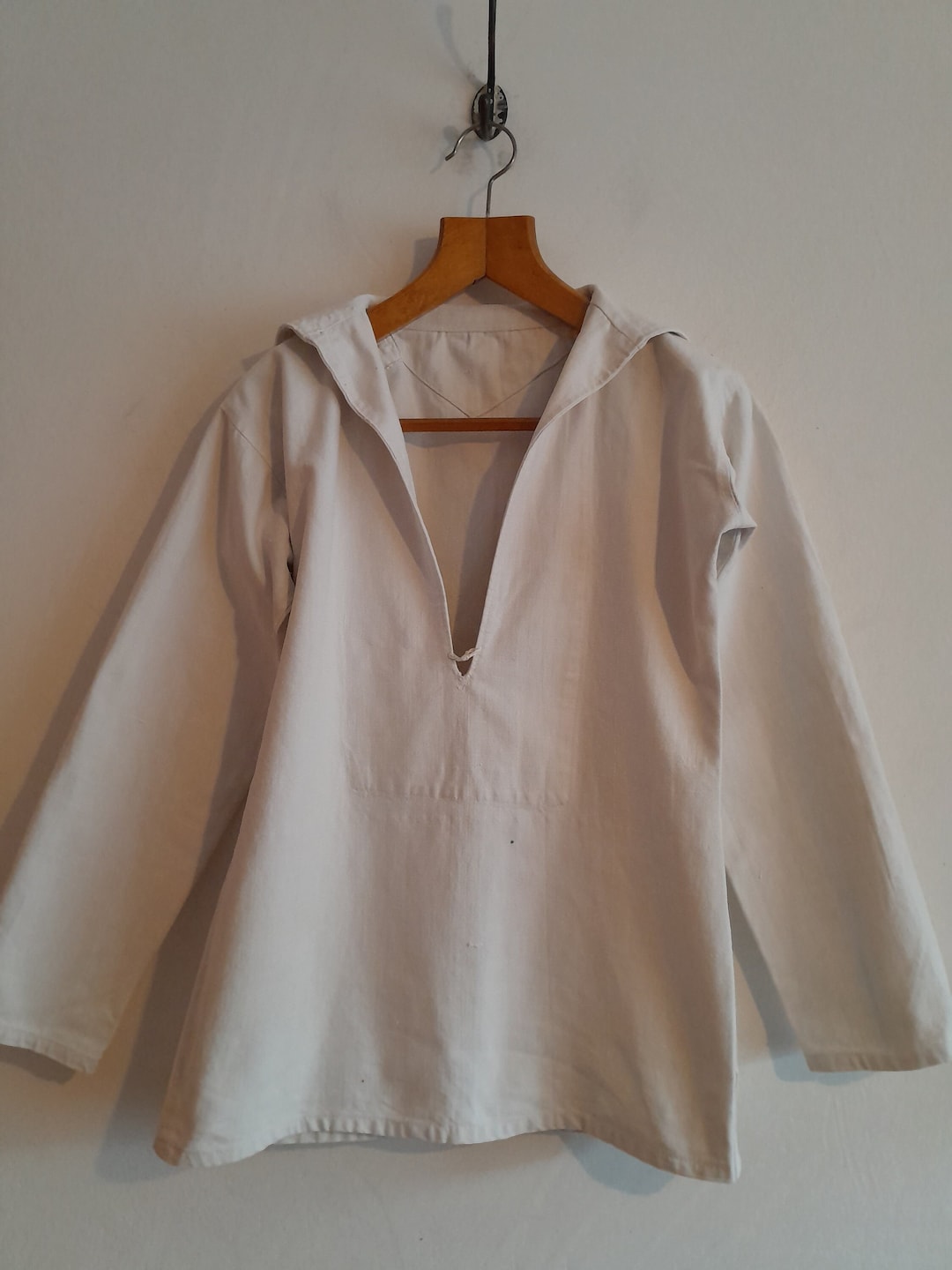 Antique 1910s WW1 Era British Linen Smock Vintage Royal Navy Work Chore ...
