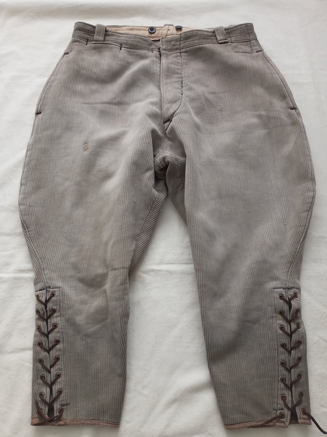 Vintage 1940s 40s French Jodhpurs Workwear Coutil Piqué - Etsy