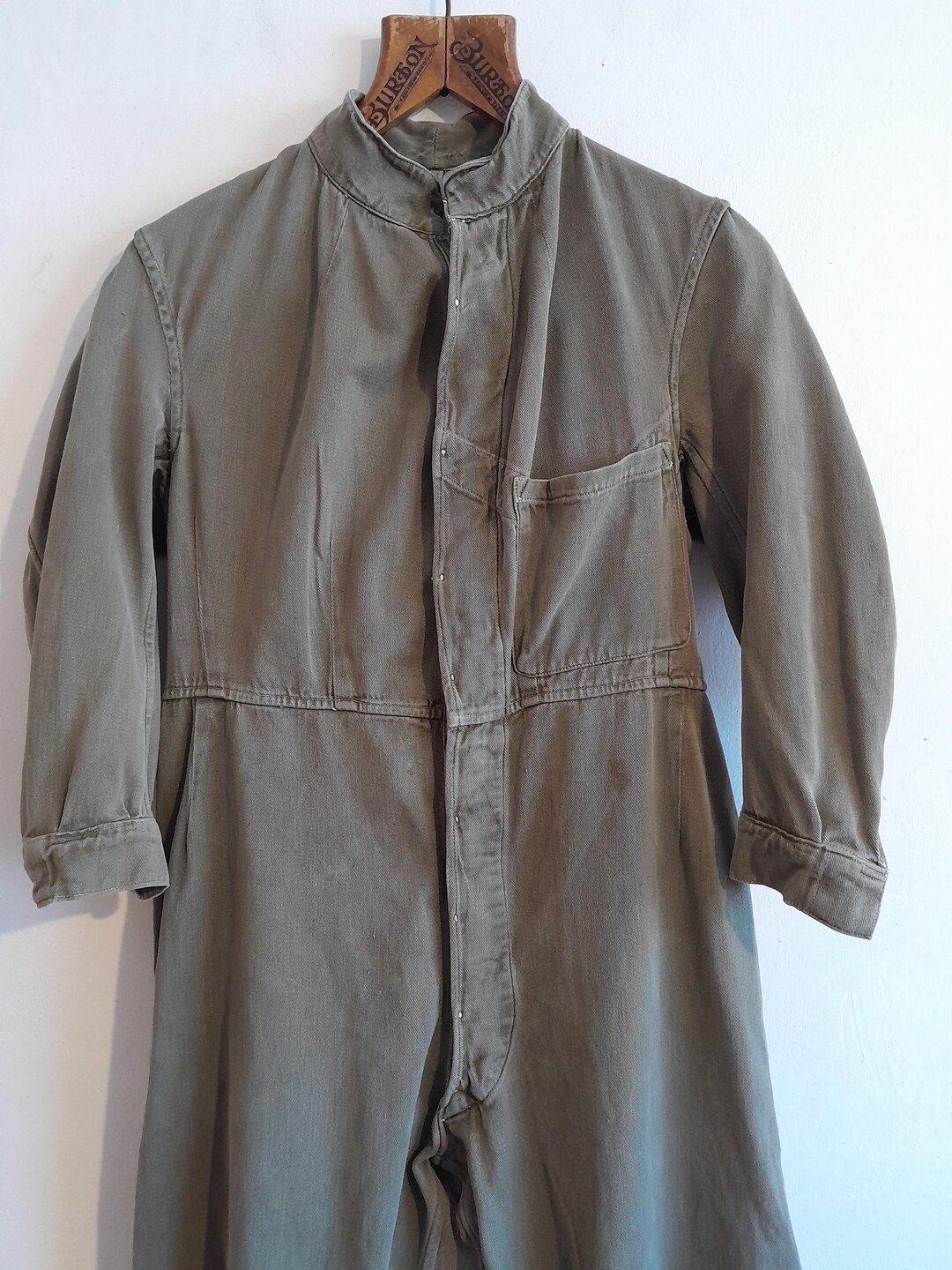 Vintage WW2 Overalls 1940s British Army Coveralls Tanker Workwear ...
