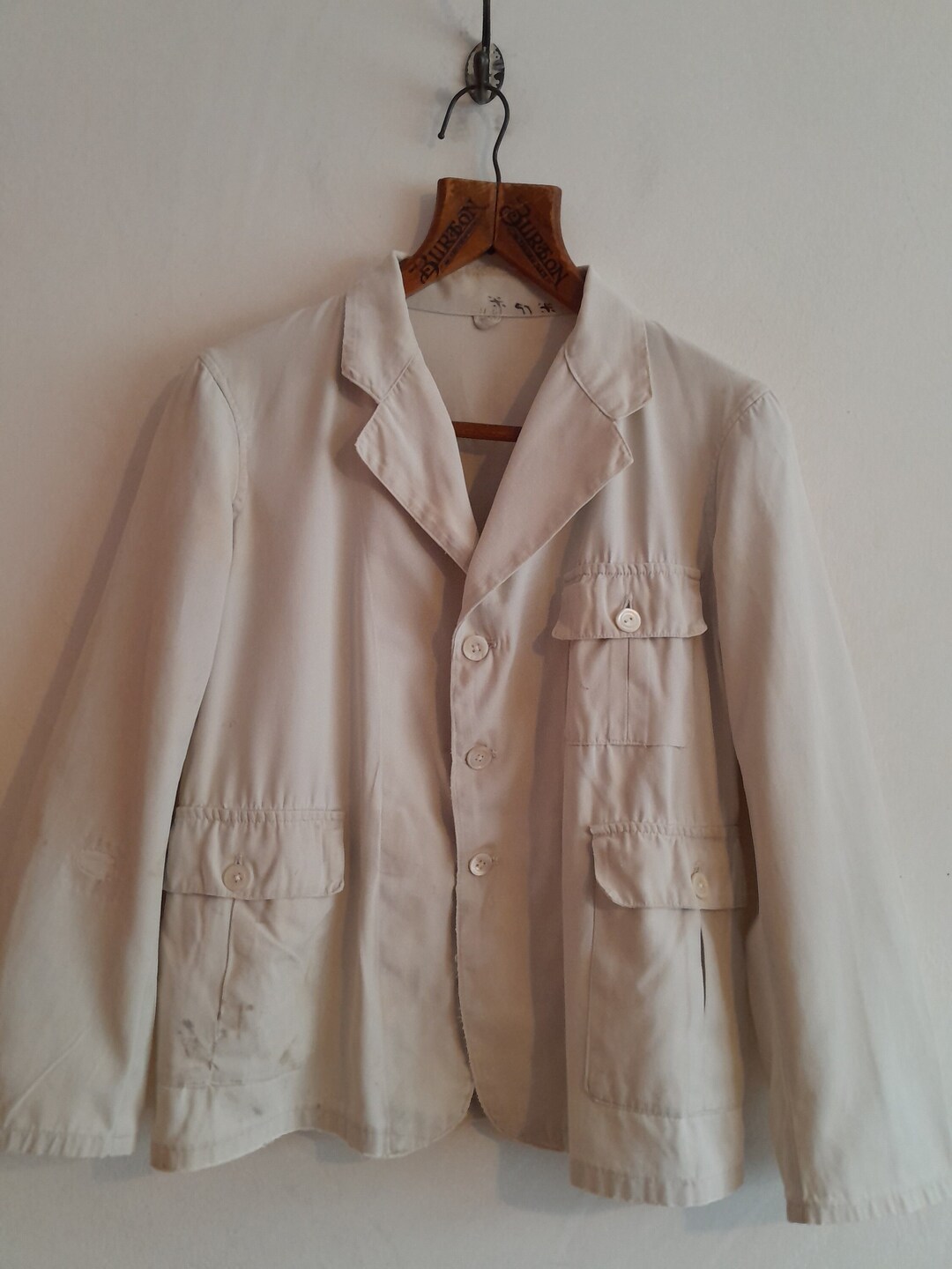 Vintage 1930s 30s British Chore Jacket Sack Coat Shortex Sports Cycling ...