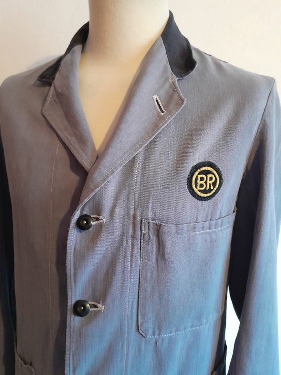Vintage chore jacket British Railway drivers workwear… - Gem