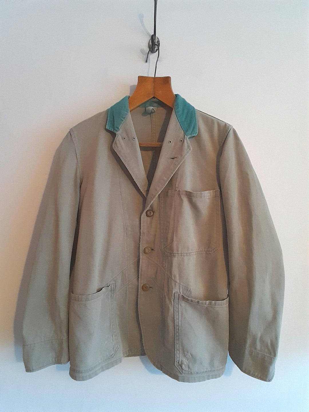 Vintage 1950s British Chore Jacket: Worker Drivers Workwear (38" Chest ...