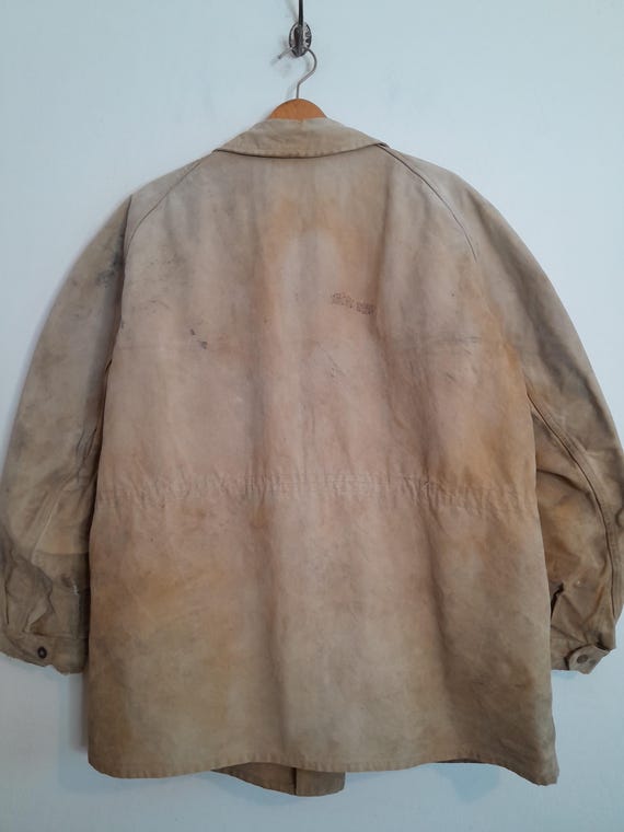 Vintage French hunting jacket 1940s workwear faded ta… - Gem