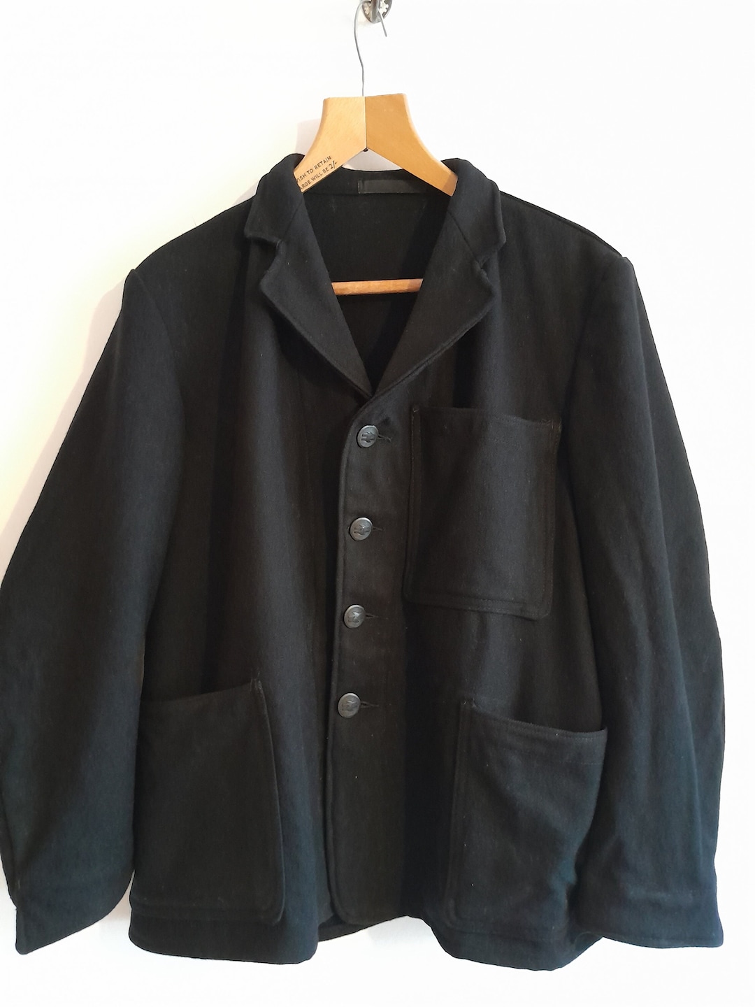 Vintage Railway Sack Jacket British Railways Workwear 1950s 1960s Black ...