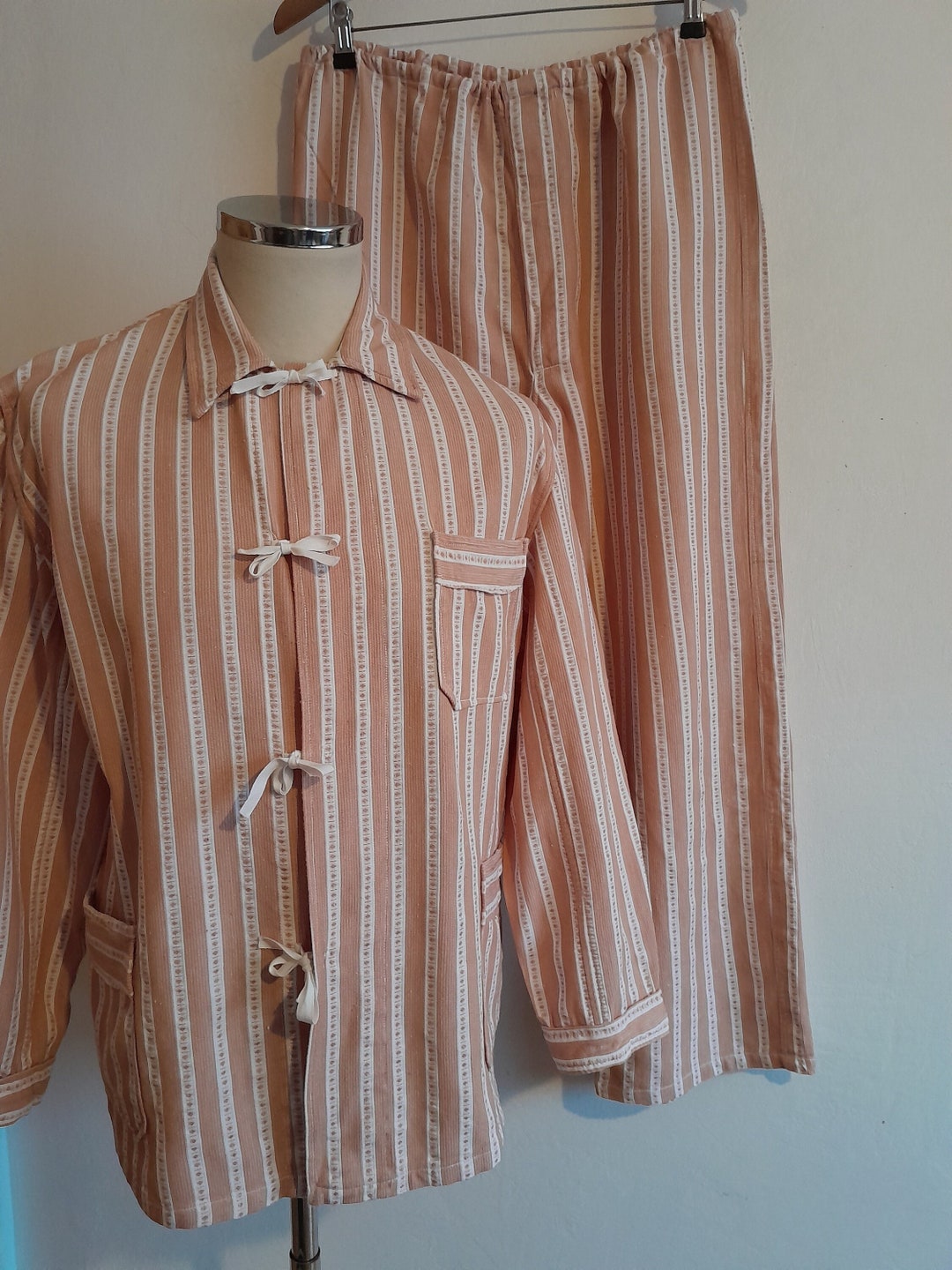 Vintage Pyjamas 1950s Army Sleep Suit Sleep Pyjama Jacket Pjs Shirt ...