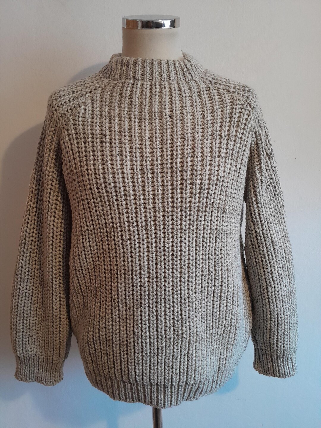 Vintage Fisherman Jumper 1970s 80s Tweedy Sweater Commando Style ...