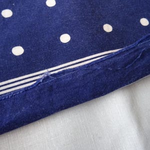 Vintage Bandana Blue White Spotted Spots Dotted Dots Cotton Scarf ...