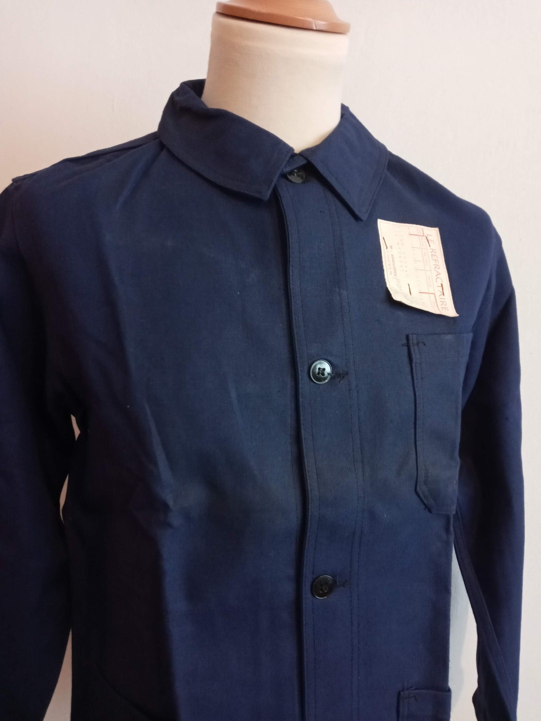 Vintage 1960s 60s French Chore Jacket Workwear NOS Le Refractaire ...
