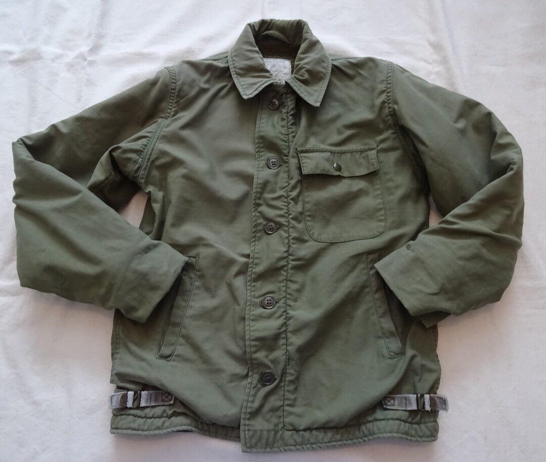 Vintage A2 Deck Jacket 1980s 80s US Olive USN Work Army Workwear - Etsy