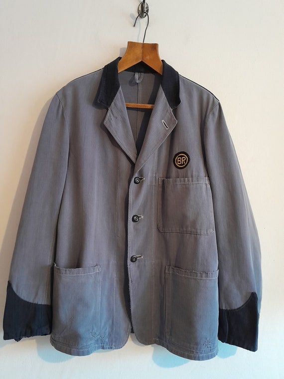Vintage chore jacket British Railway drivers workwear… - Gem