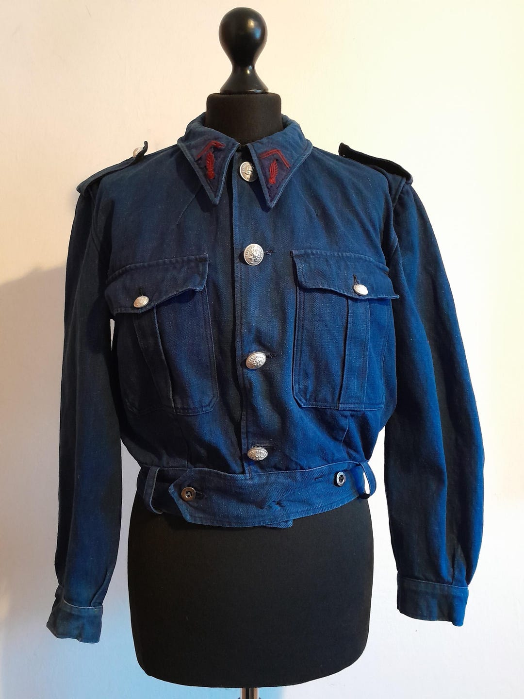 Vintage 1920s French Chore Jacket - Workwear Pompiers- Hirondelle ...