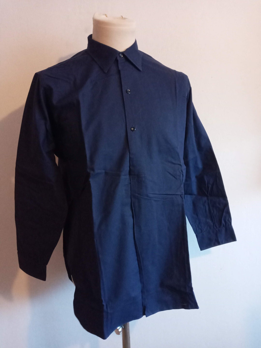 Deadstock Vintage French Smock Shirt Deadstock 50s 1950s Chore Workwear ...