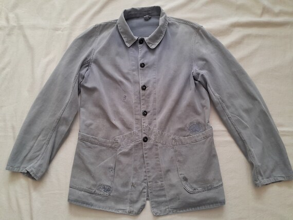 Vintage British chore jacket workwear 1950s GPO faded… - Gem