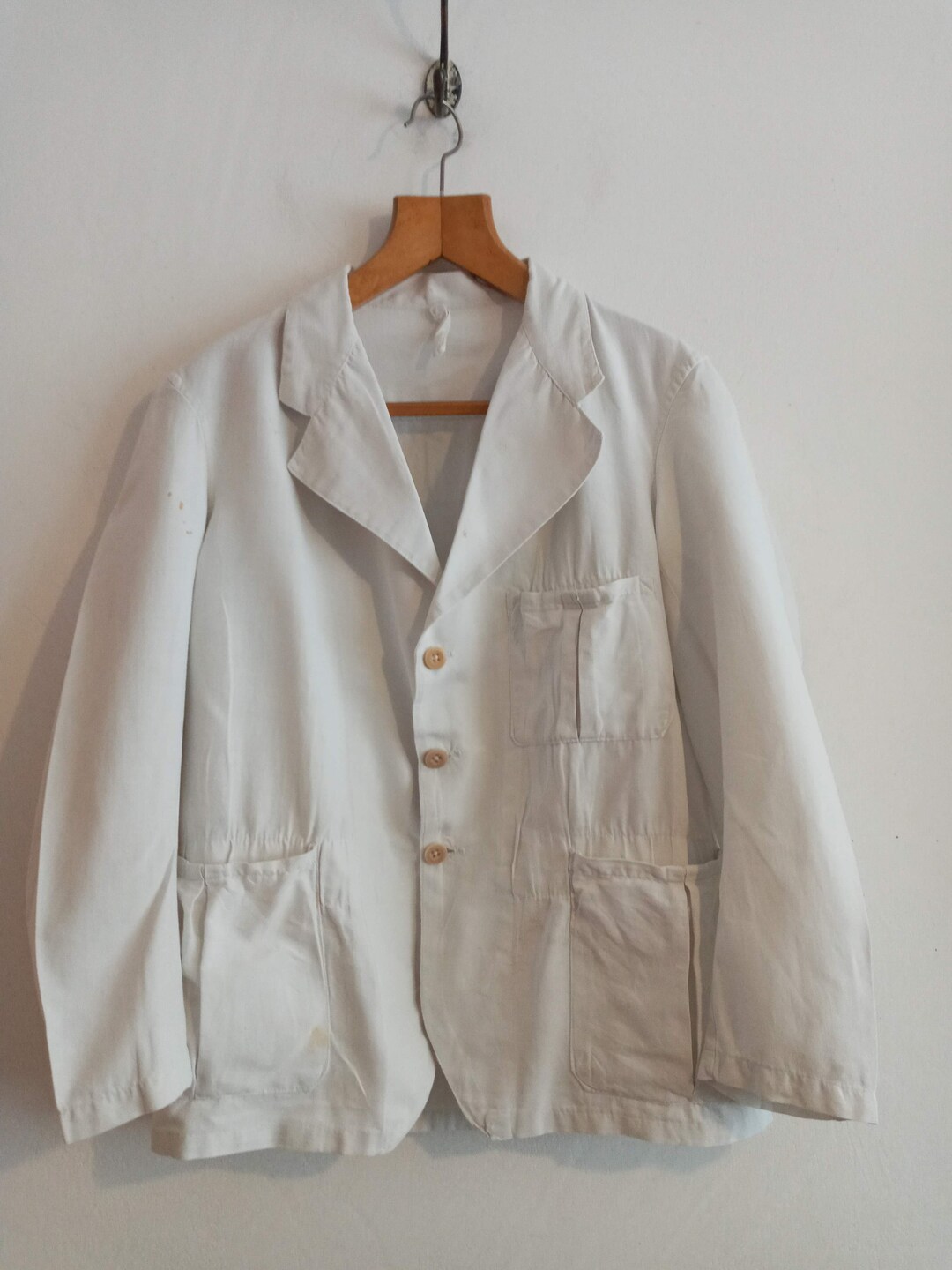 Vintage 1930s 30s British Chore Jacket Sack Coat Shortex Linen - Etsy
