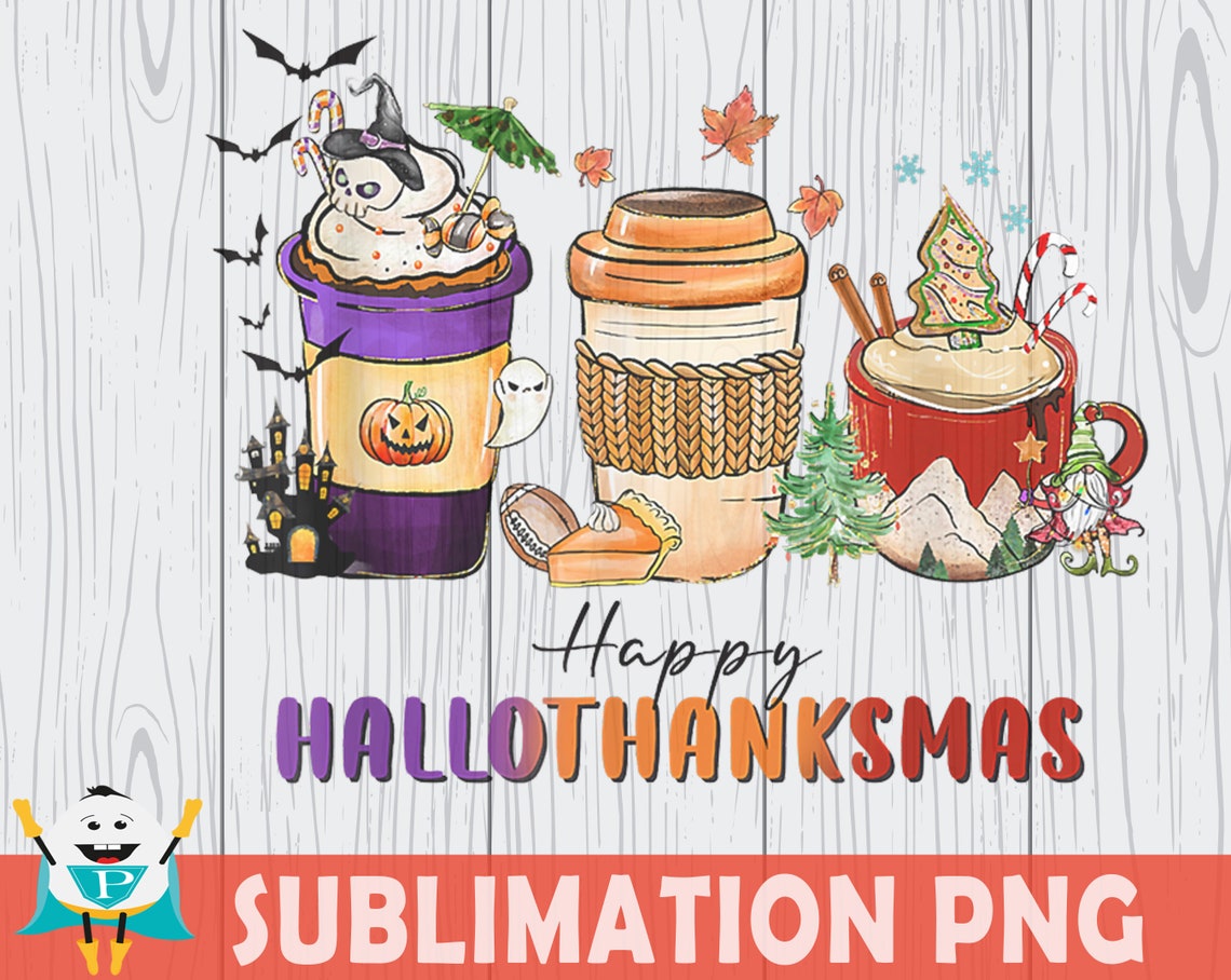 Happy Hallothanksmas SVG Printable Vector silhouette Circut - Etsy