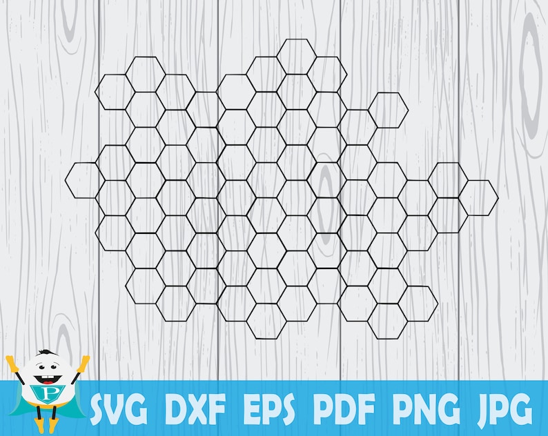 Honeycomb Pattern SVG Printable Vector silhouette Circut | Etsy