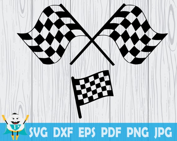 Checkered Flag SVG Printable Vector silhouette Circut Cut | Etsy