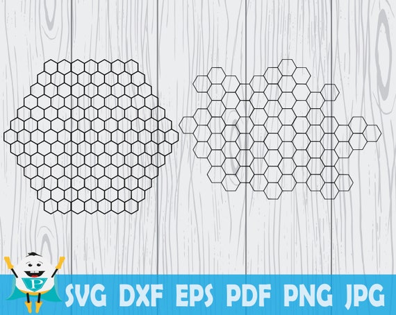 Honeycomb Pattern SVG Printable Vector silhouette Circut | Etsy