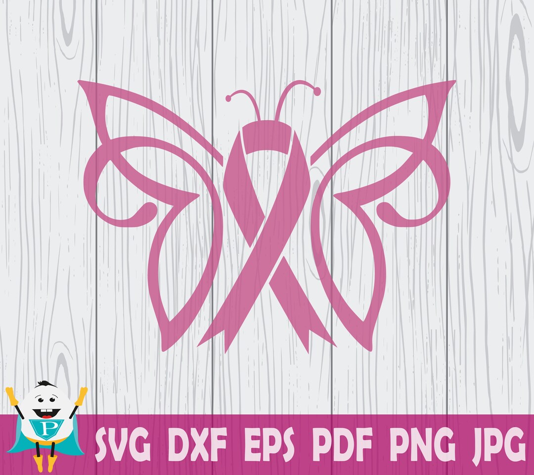Breast Cancer SVG , Butterfly Ribbon SVG , Clip Art , Cricut ...