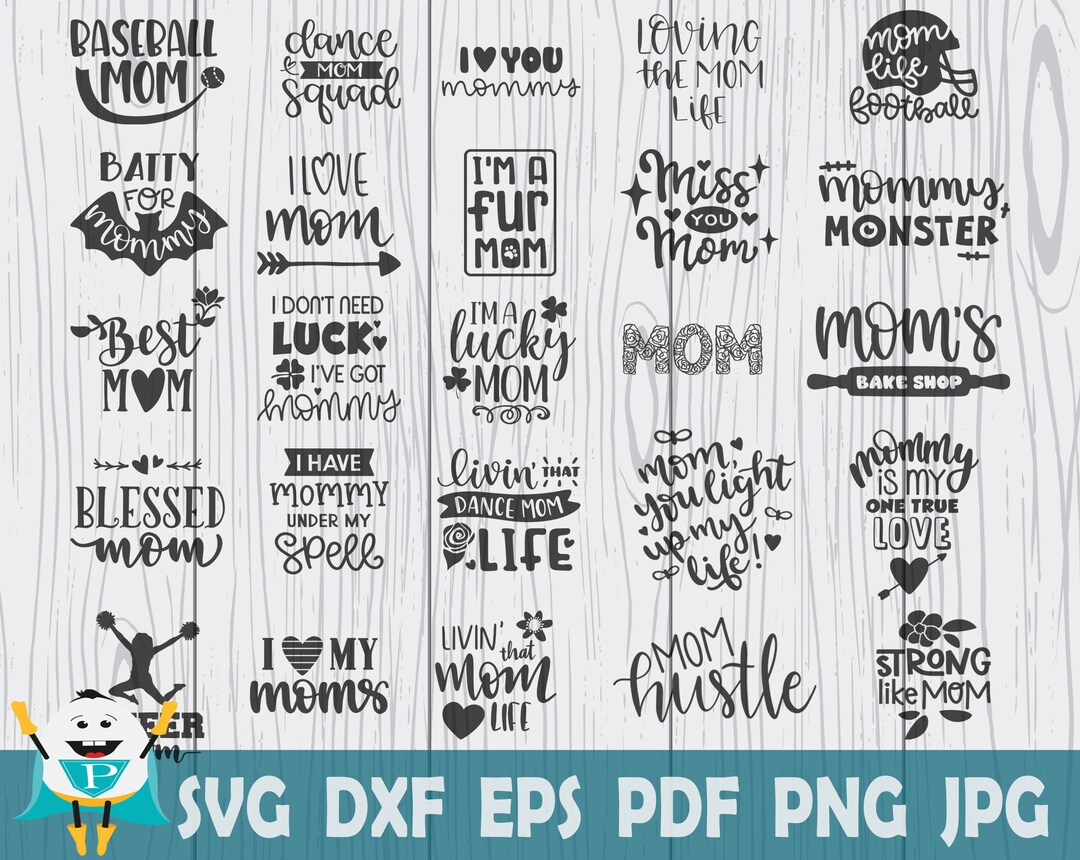 Mom Bundle SVG, Printable Vector ,cricut , Cut File, Instant Download ...