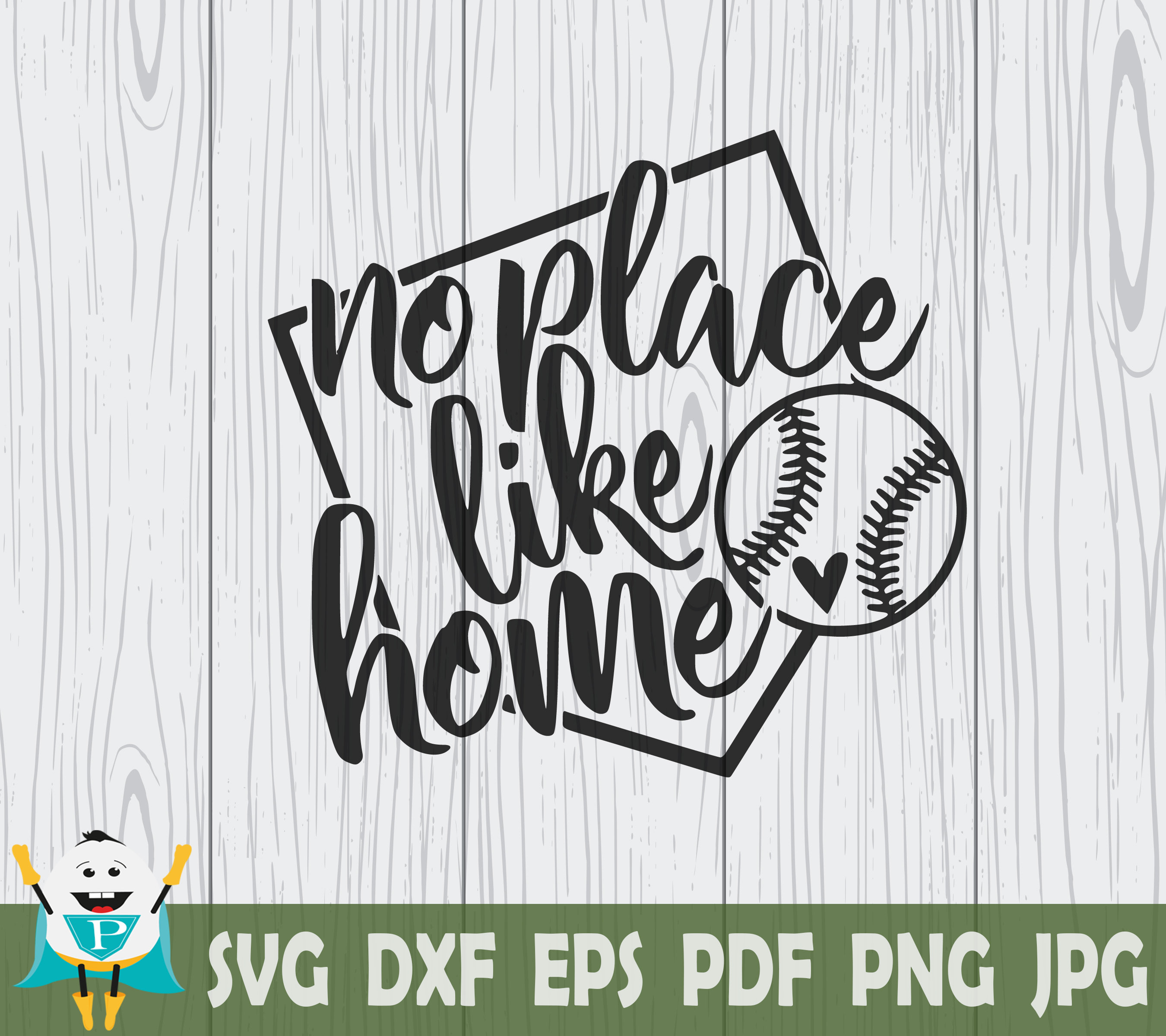 No Place Like Home SVG Baseball Cut File Cricut - Etsy