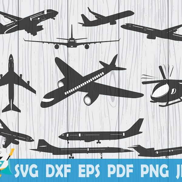 Airplane Svg - Etsy