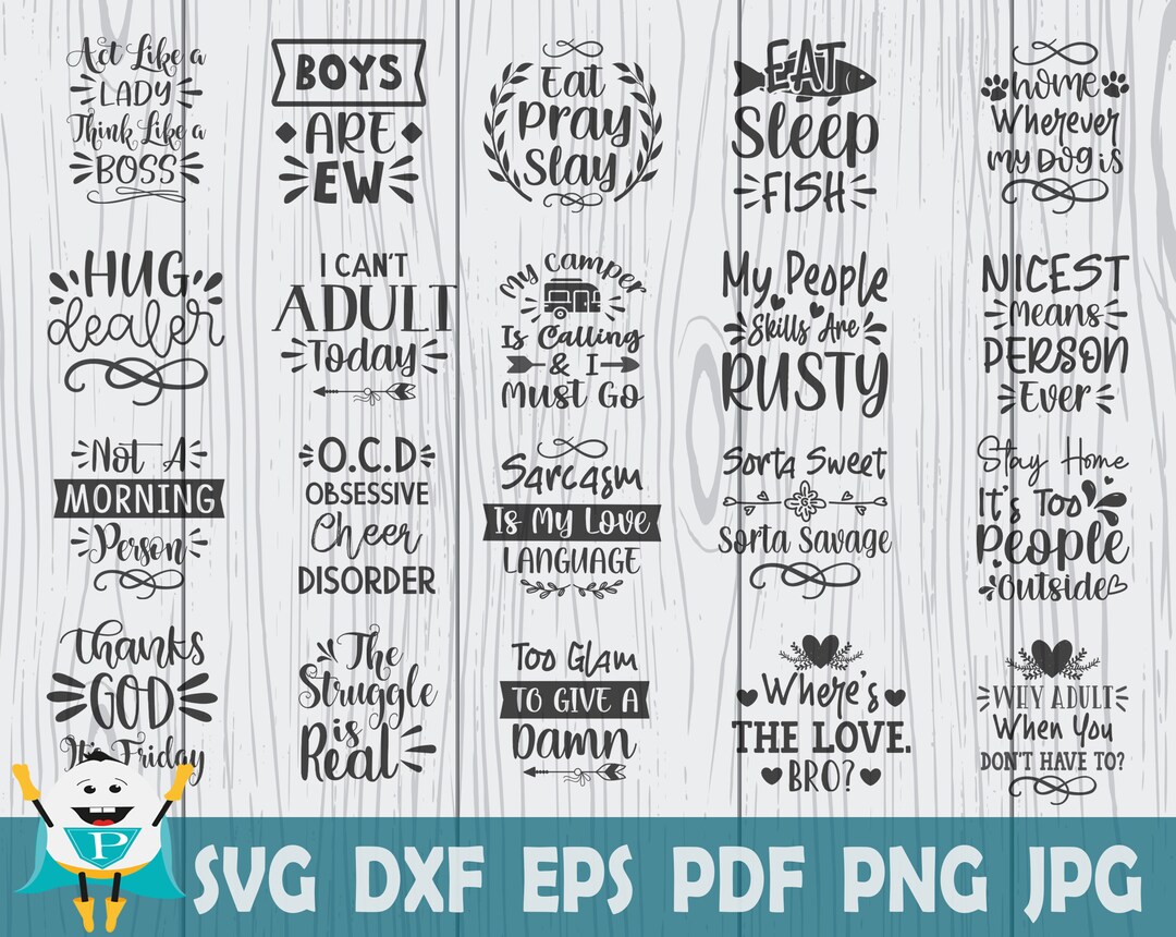 Funny Bundle SVG, Instant Download , Commercial Use - Etsy