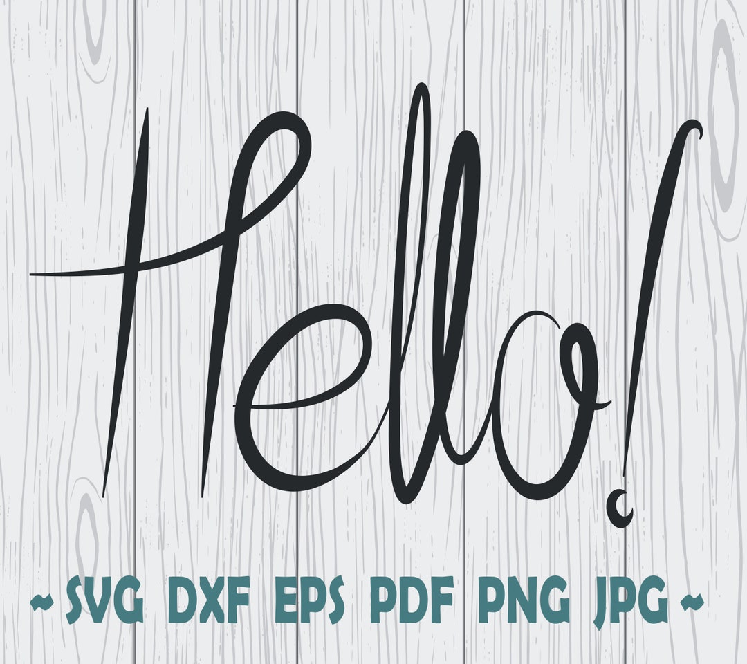 Hello SVG , Hello Inside Polygon , Cricut, Commercial Use Digital ...