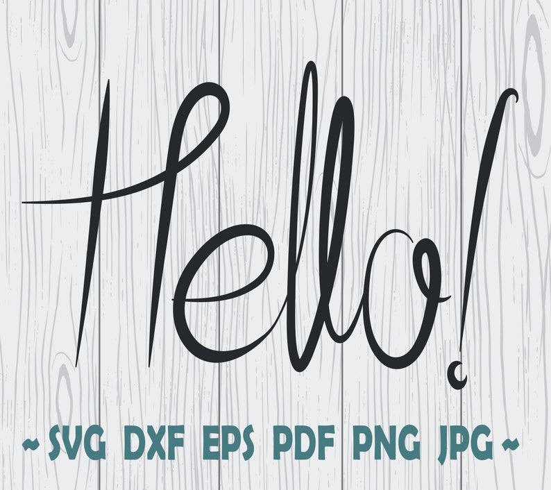 Hello SVG Hello Inside Polygon Cricut Commercial Use - Etsy