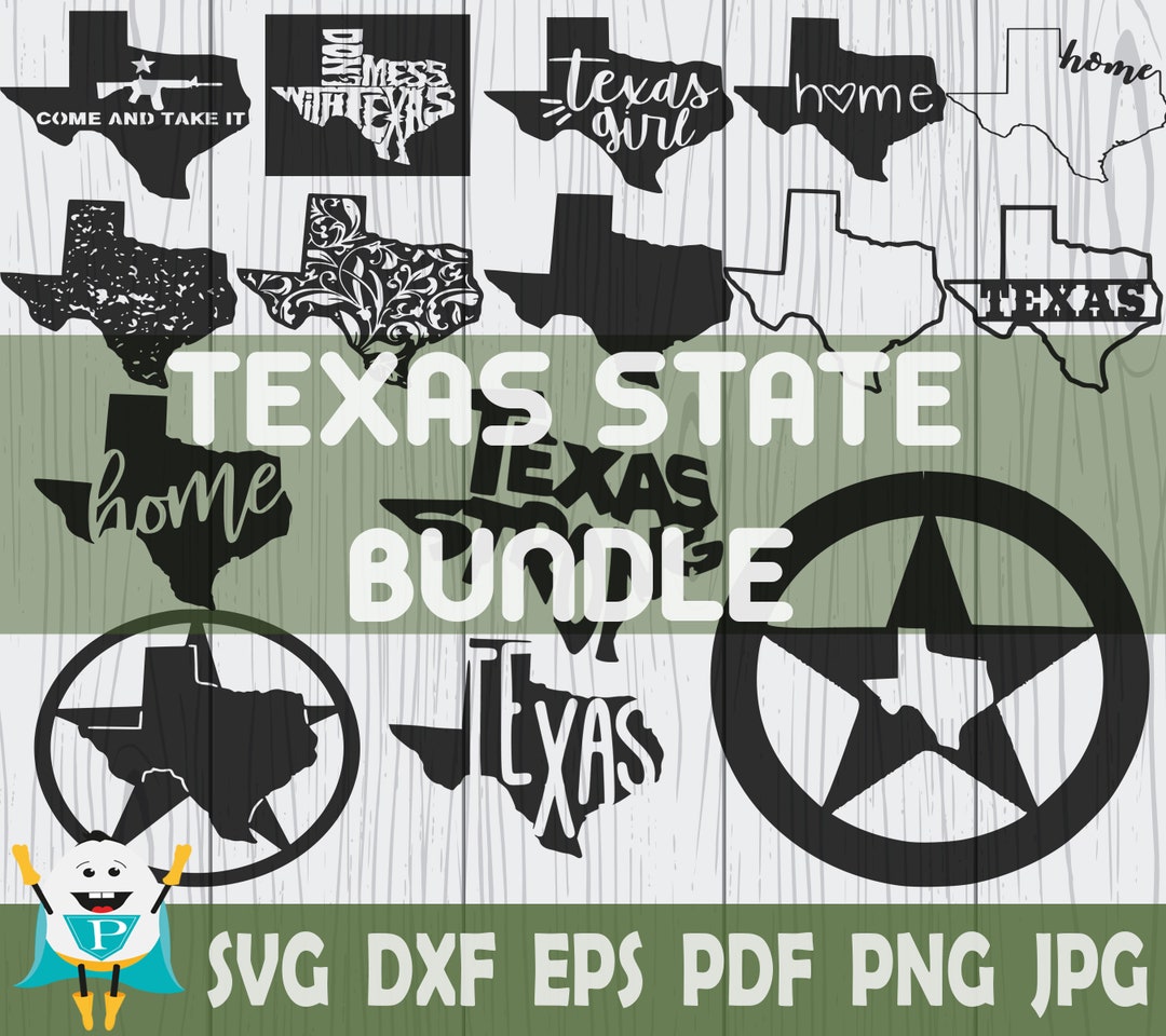 Texas State Bundle SVG, Cut File ,printable Vector, Cricut , Silhouette ...