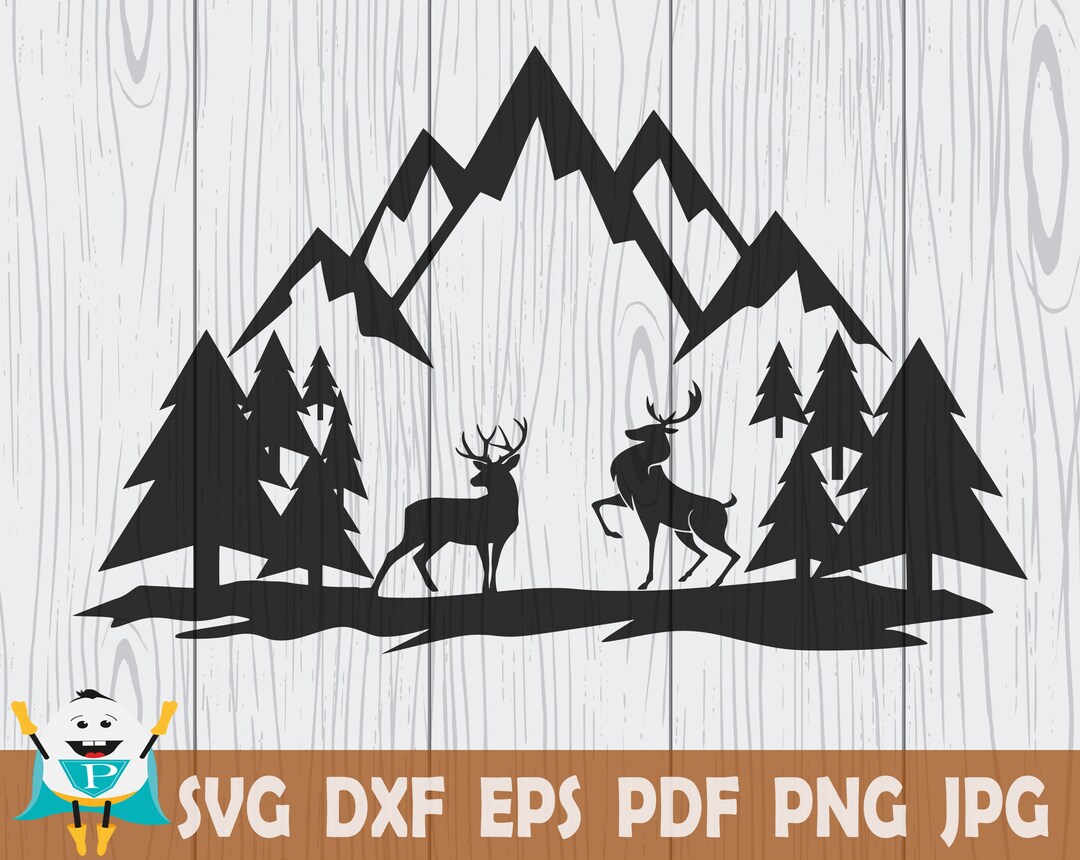 Mountain View SVG, Printable Vector ,cricut , Silhouette , Instant ...