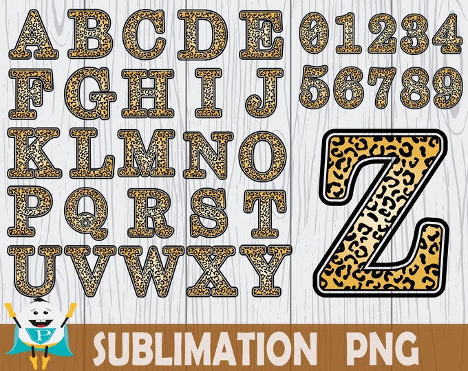 Leopard Print Letters and Numbers, Leopard Print Alphabet, Leopard ...