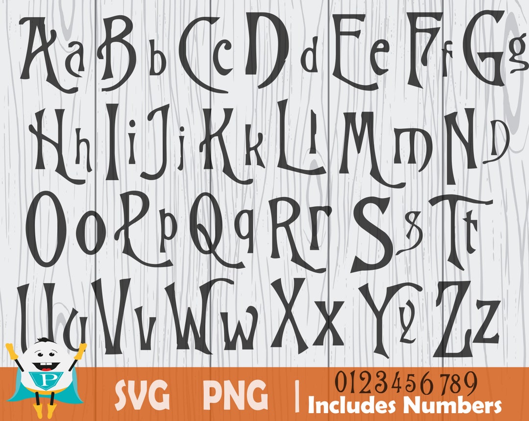 Christmas Alphabet SVG Nightmare Before Christmas Alphabet - Etsy