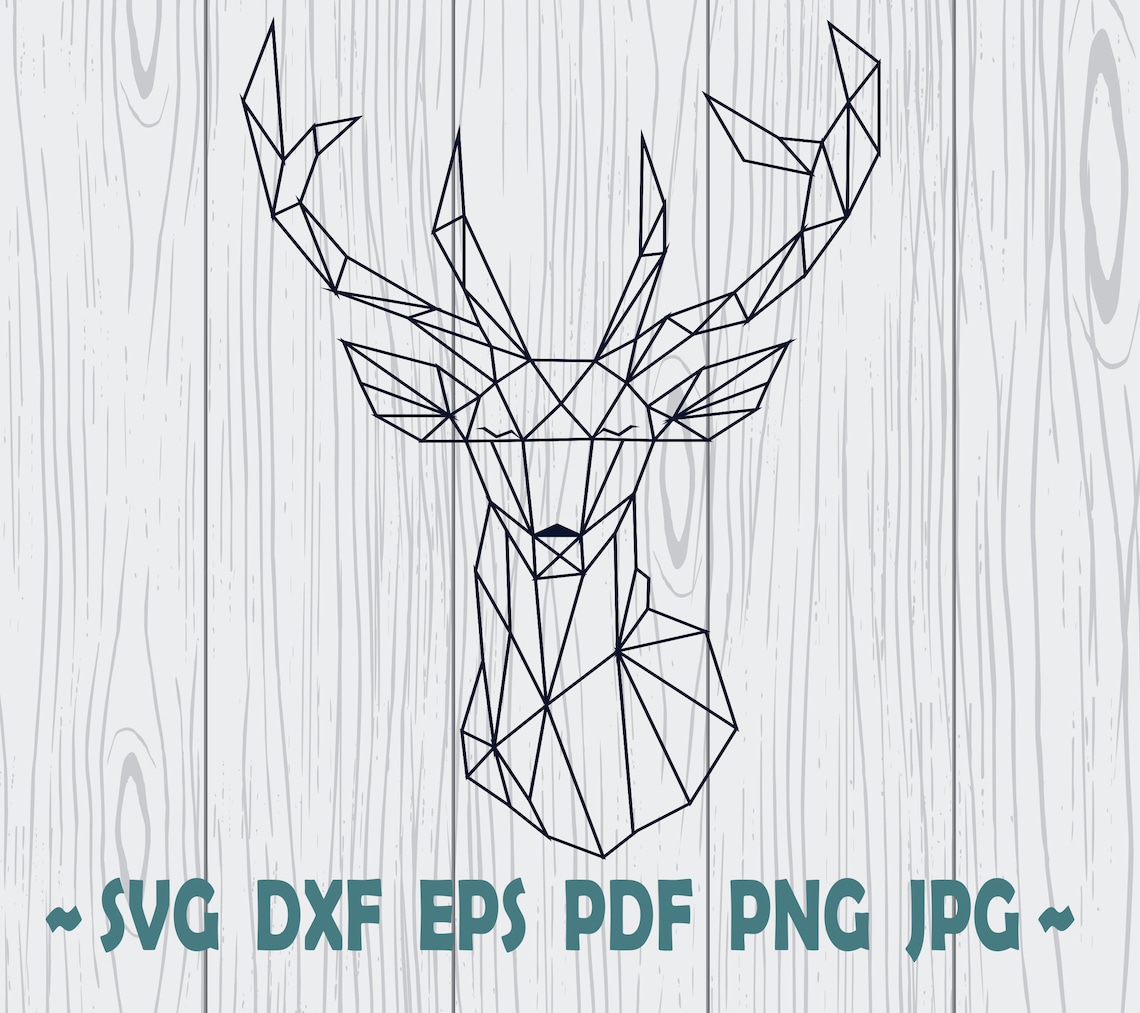2 geometrische Hirsch SVG, Dxf, Eps, Png, Jpg, pdf, Cricut ...