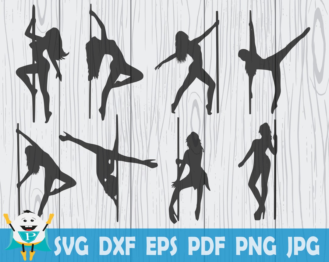 Pole Stripper Dancer Bundle SVG, Printable Vector ,silhouette, Circut ...