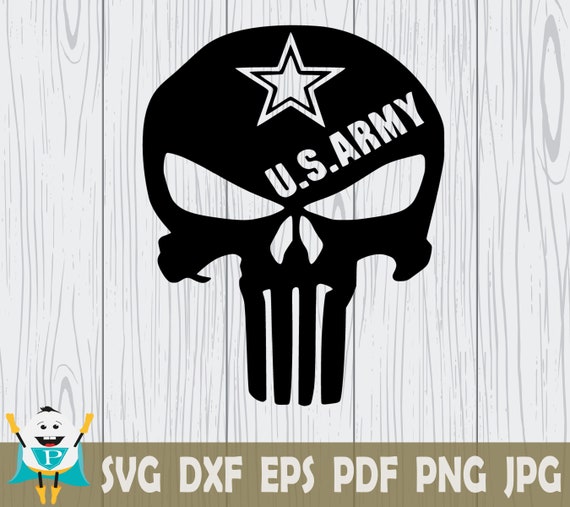 Skull U.S Army SVG Cut File Cricut Silhouette T-shirt - Etsy