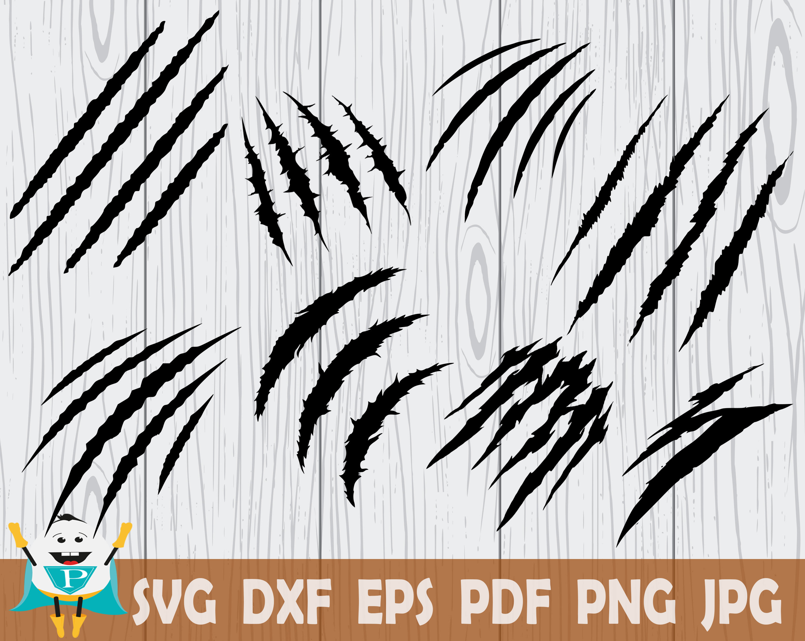 Garras SVG, Scratch, Silhouette, Vector imprimible, Cricut, Silhouette ...