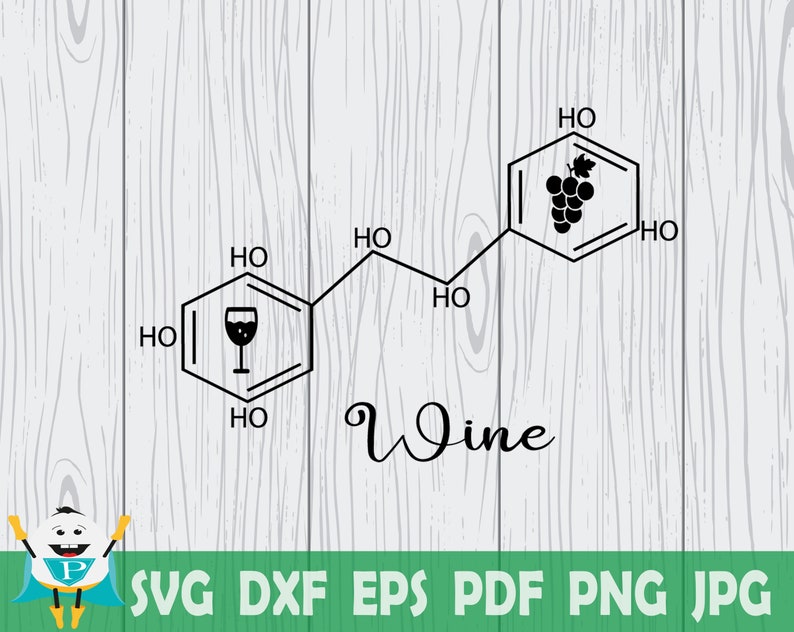 Wine SVG Chemical Formula Printable Vector cricut cut | Etsy