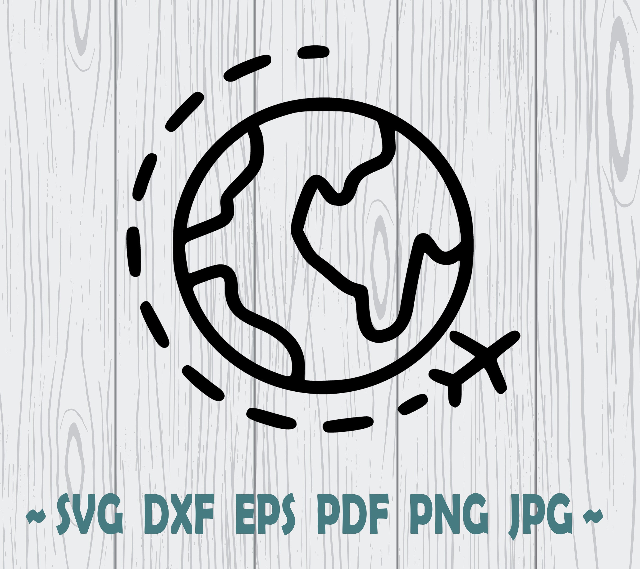 Around the World Flight SVG, DXF , PNG , Cricut, Commercial Use Digital ...