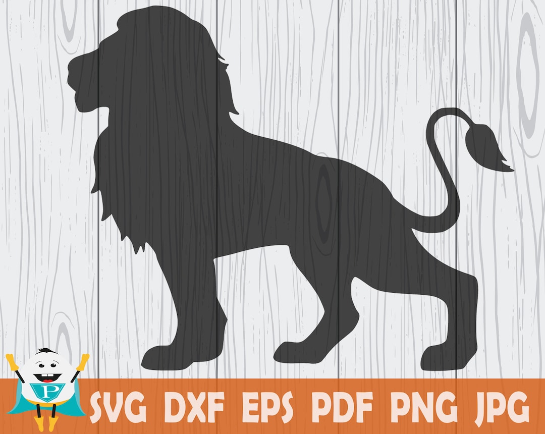 Lion SVG, Printable Vector ,silhouette, Circut Cut File, Instant ...