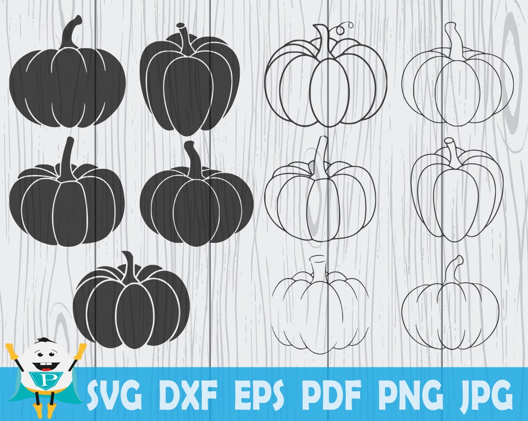 Pumpkin Bundle SVG , Pumpkin Outline , Pumpkin Full, Printable Vector ...