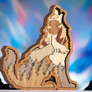 3D Wolf Laser Cut. DIY Craft. 2 Sizes to Choose From. - Etsy