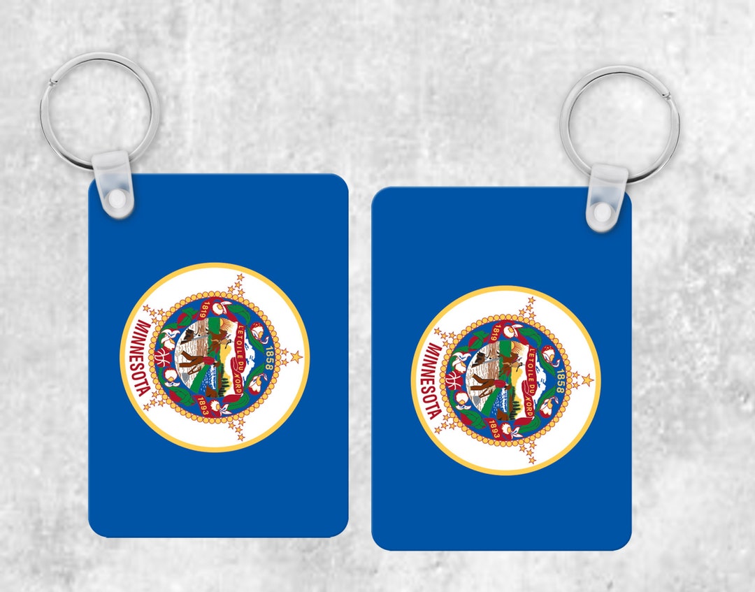 Minnesota State Flag Keychain: Old Style Souvenir - Etsy