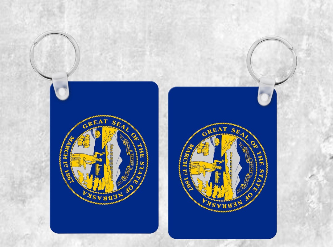 Nebraska State Flag Keychain. Nebraska Two Sided State Flag Keychain ...