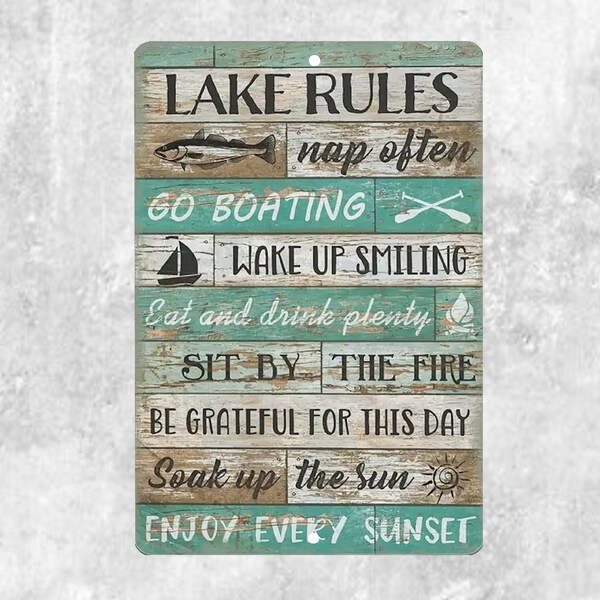 Lake Rules - Etsy
