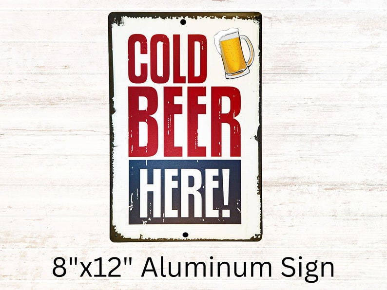 Cold Beer Here Sign Beer Lover Man Cave Bar Dorm Novelty - Etsy