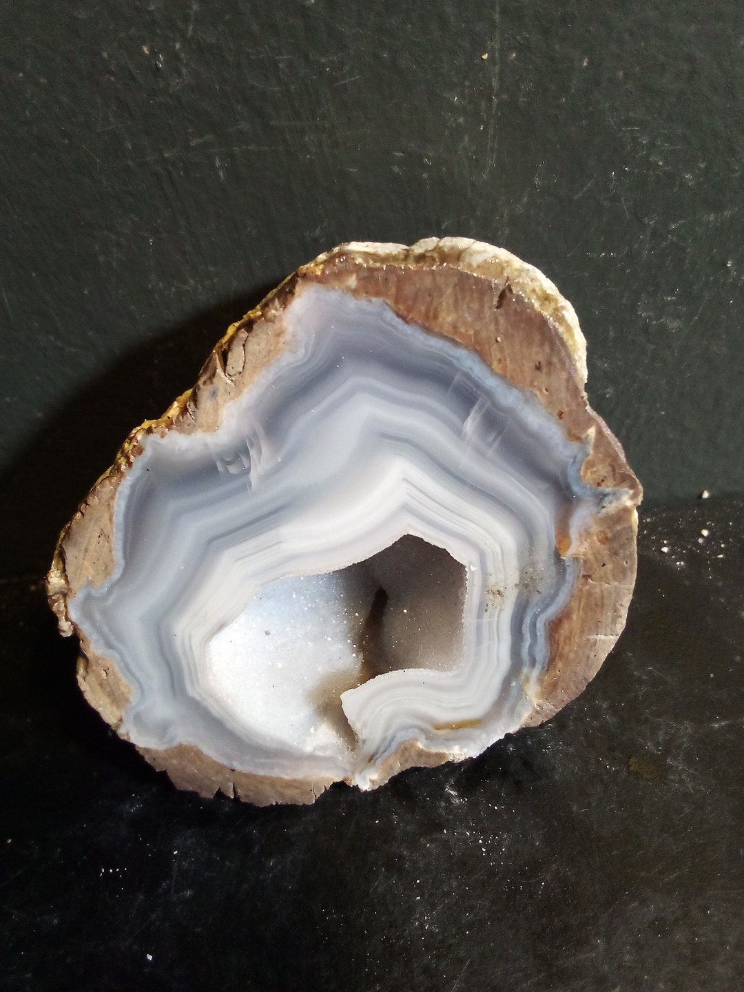Small Blue Lace Agate Utah Dugway Geode Half - Etsy