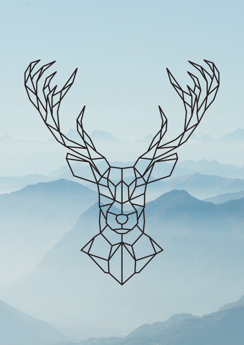 Polygon Animals Digital Download Poster Gift Printable Wall Art ...